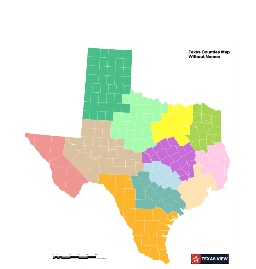 Texas Counties Map | Texas View